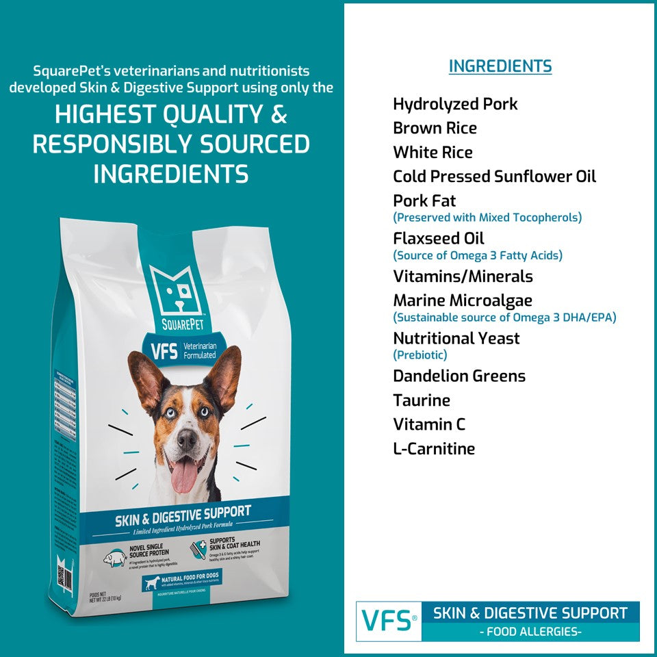VFS® Skin & Digestive Support Formula | Hydrolyzed Protein Dog Food ...